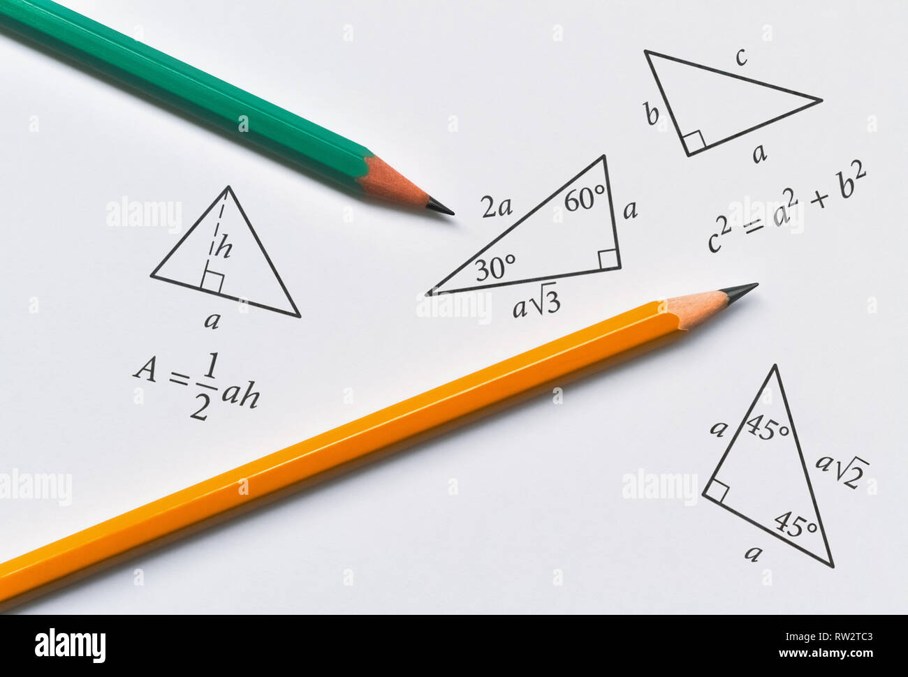 Pencils and triangles with some of their properties on bright ...