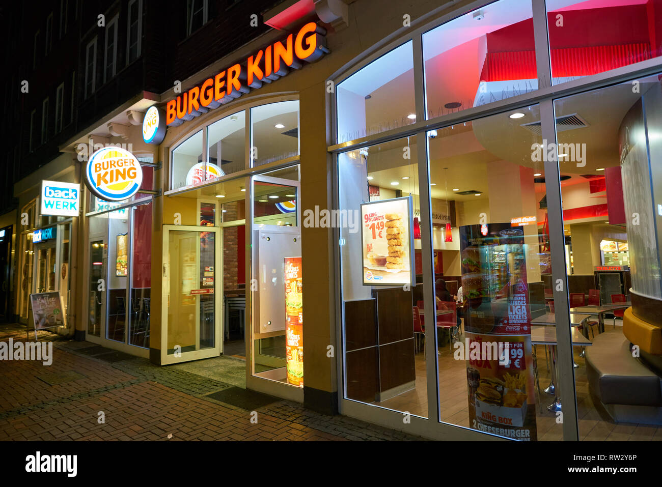 DUSSELDORF, GERMANY - CIRCA SEPTEMBER, 2018: entrance to a Burger King ...