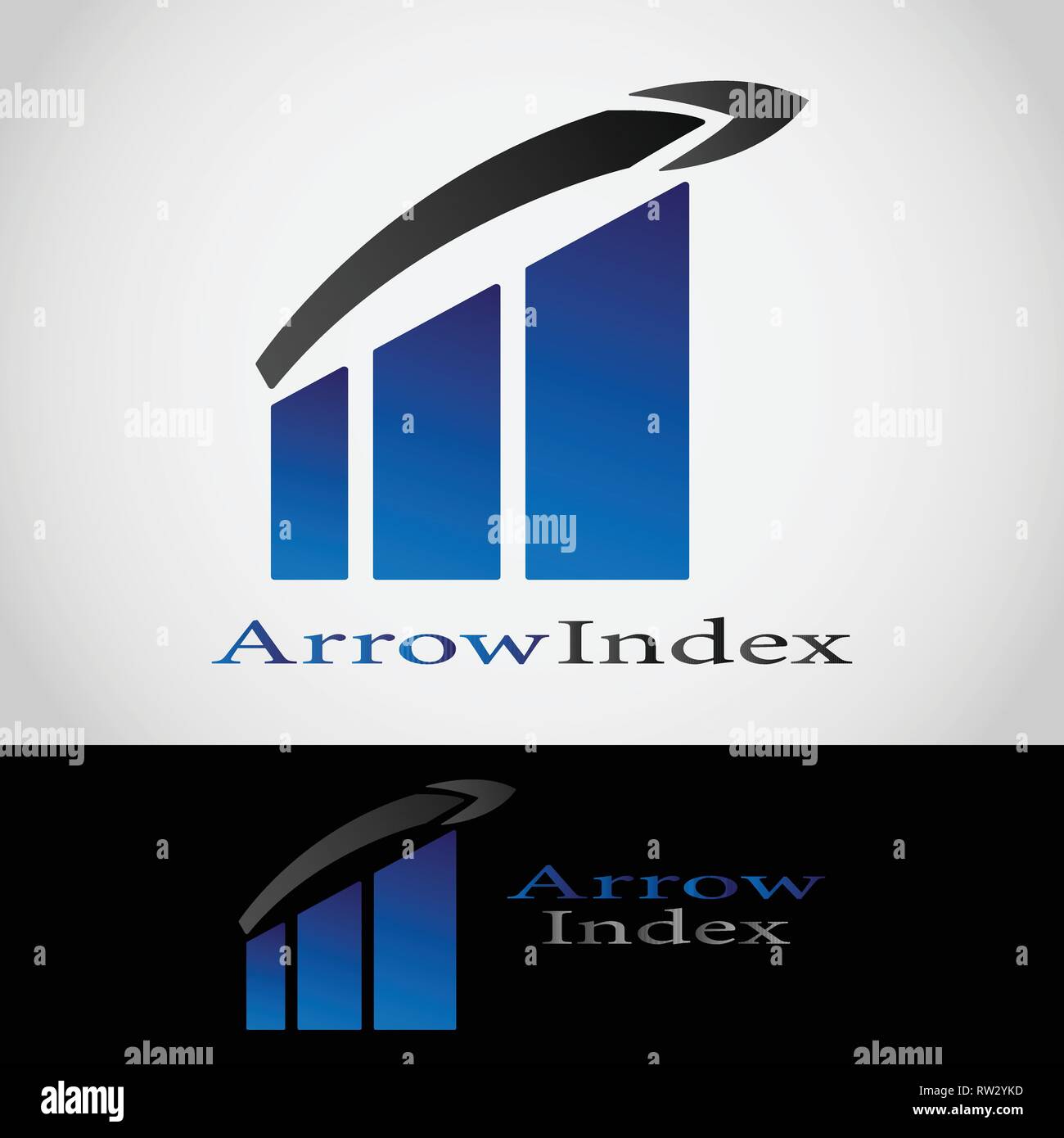 This is a logo that draws a percentage index and there are also arrows ...