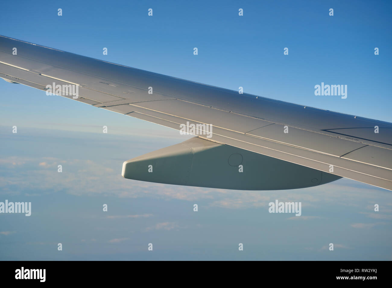View from aircraft wing Stock Photo - Alamy