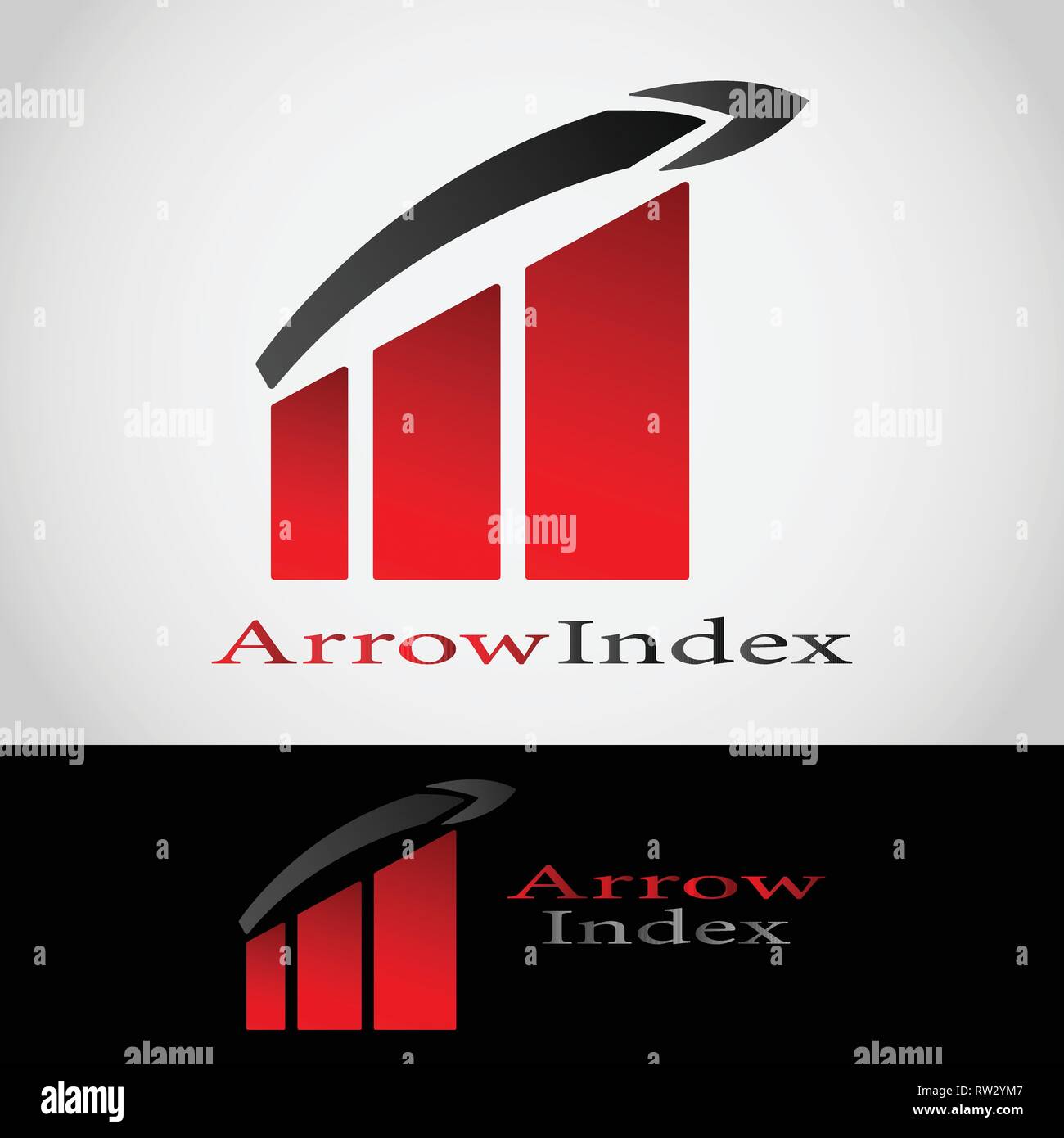 This is a logo that draws a percentage index and there are also arrows ...