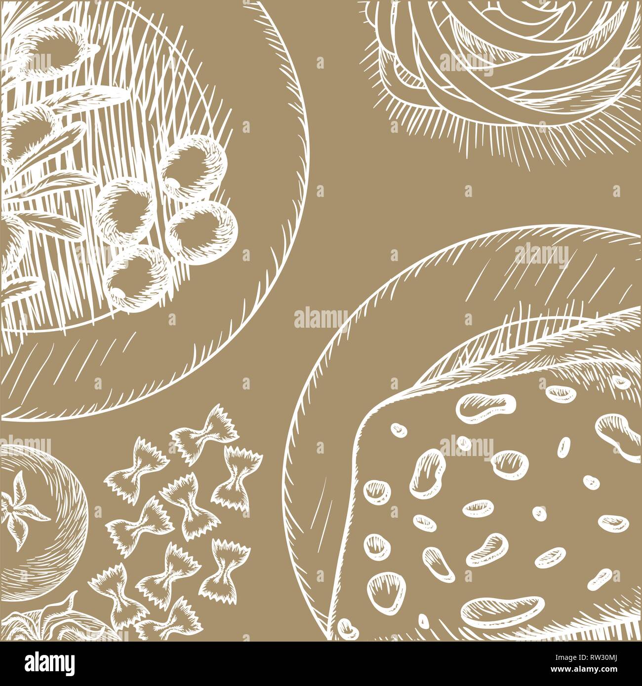 pattern of delicious italian food Stock Vector Image & Art - Alamy