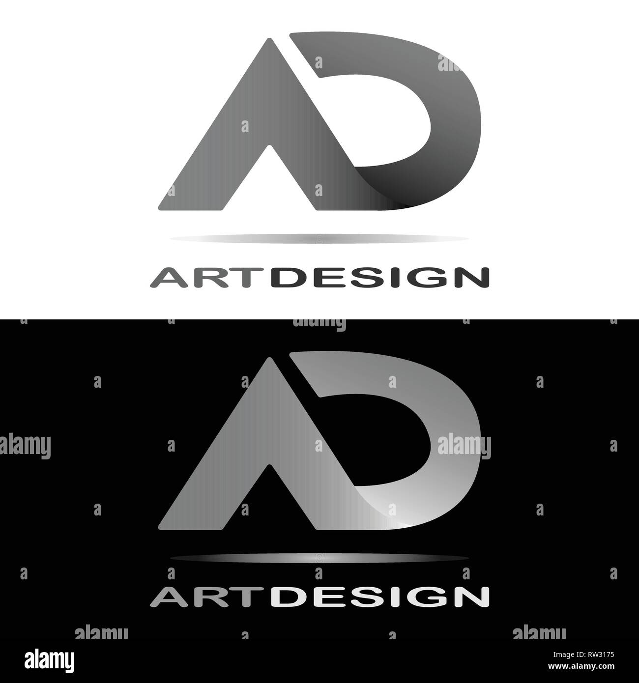 These are logos in the form of 2 letters, namely letters A and D. This ...