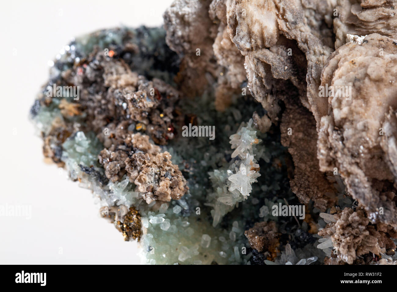 pyrite crystal mineral stone quartz gem rock geology Stock Photo - Alamy