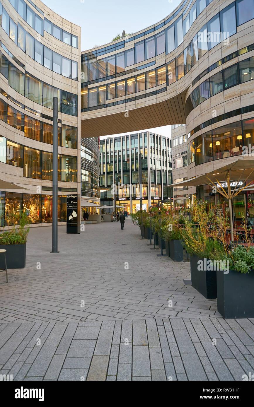 DUSSELDORF, GERMANY - CIRCA SEPTEMBER, 2018: Dusseldorf urban landscape ...
