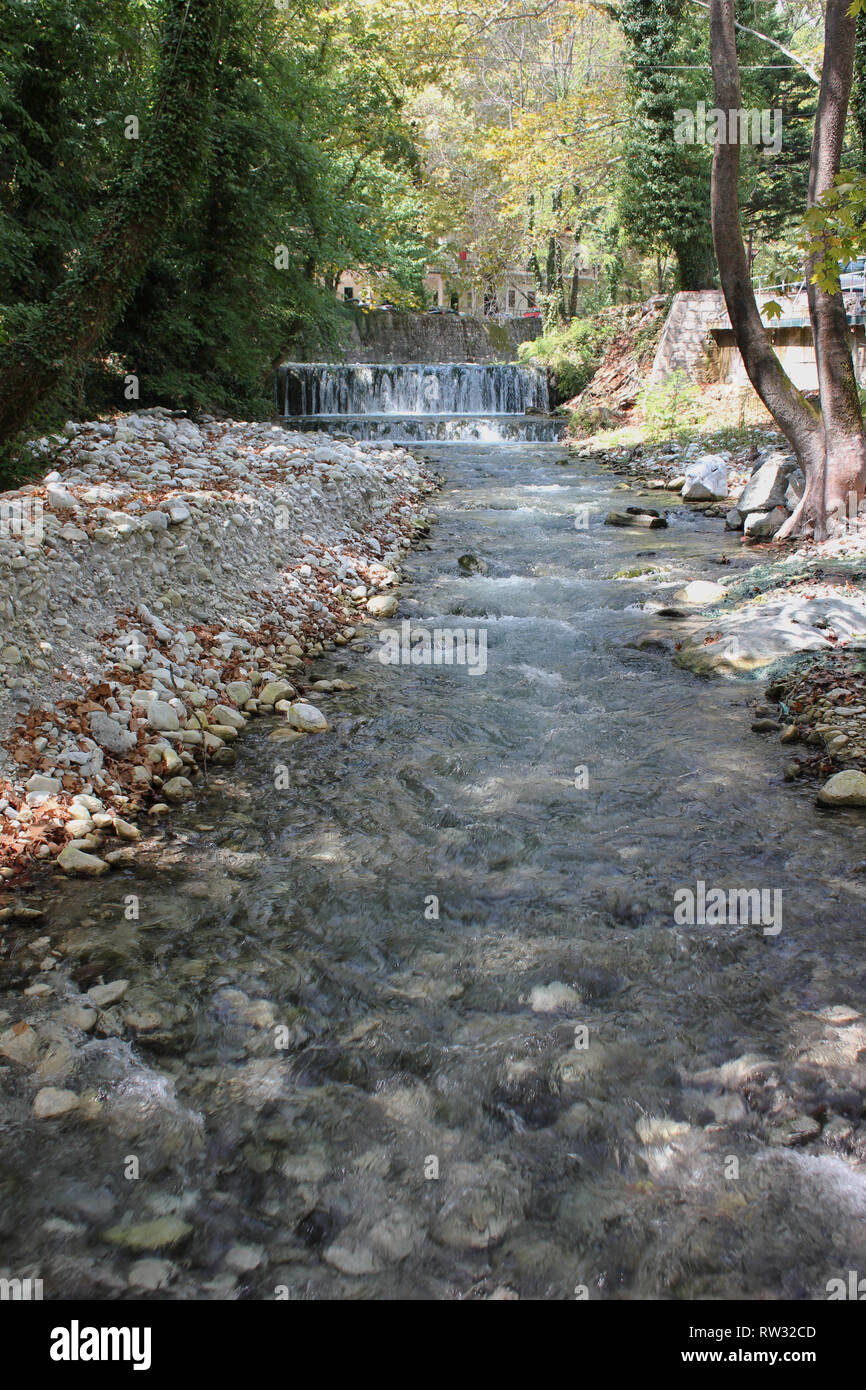 River and Springs in Pozar Thermal Baths Aridaia Greece Stock Photo - Alamy