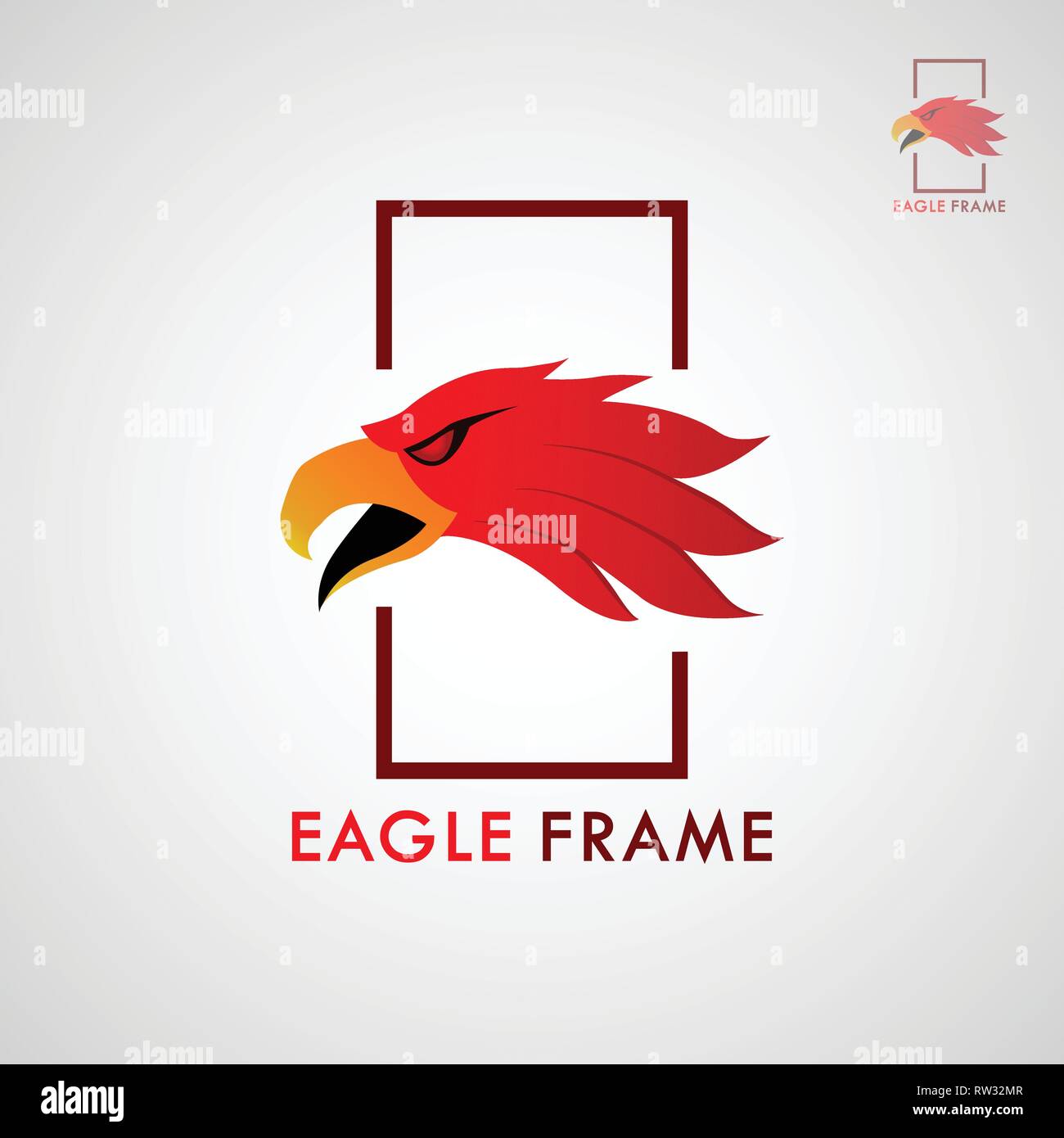 This has the head of an eagle and around it has a frame. This is ...