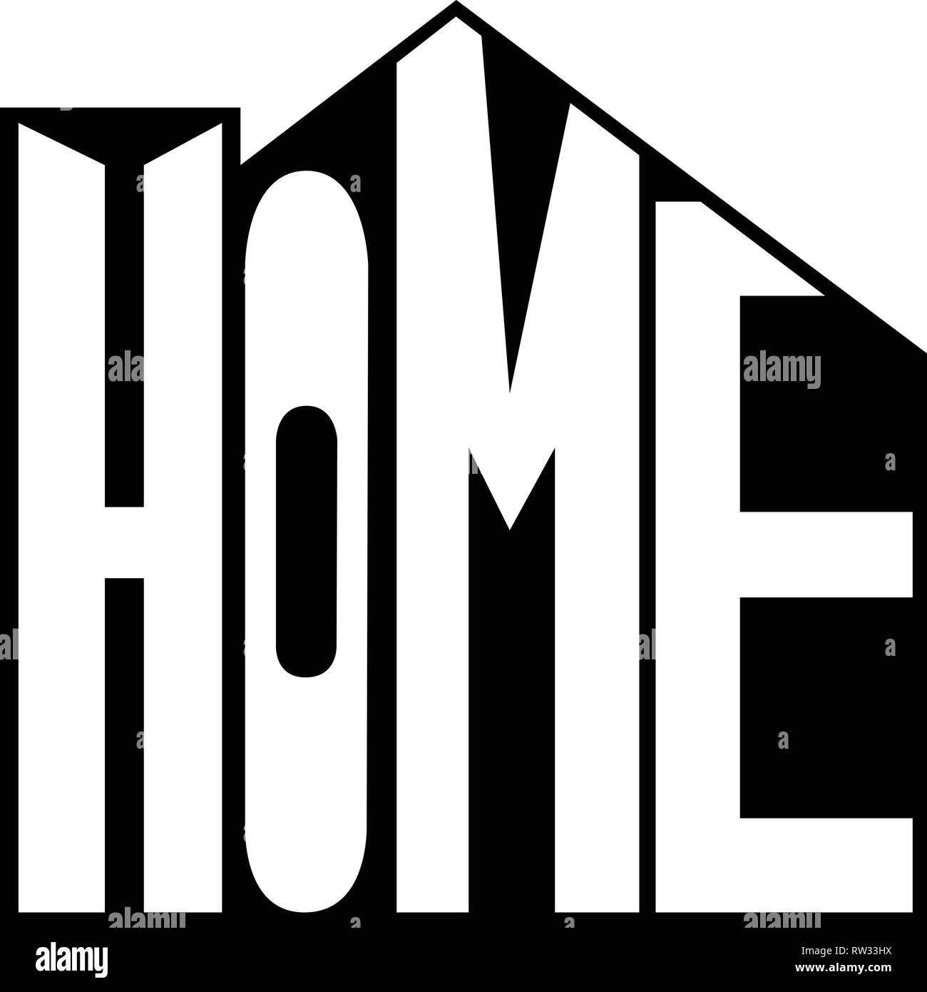 This logo has a picture of a house with HOME written on it. This logo ...