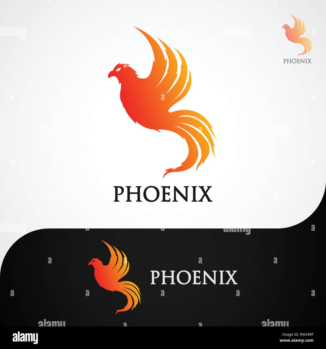 This logo has a phoenix image. This logo is good to use as a company ...