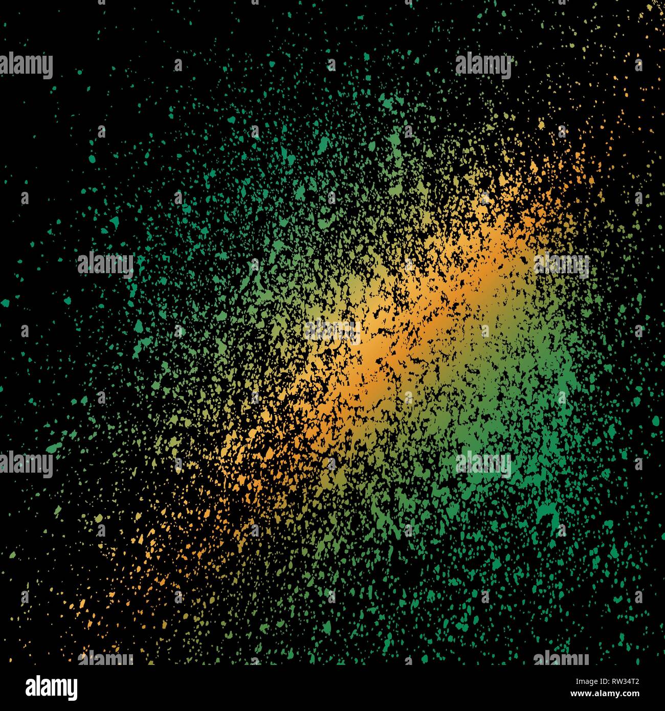 Neon explosion paint splatter artistic template design. Colorful ink ...