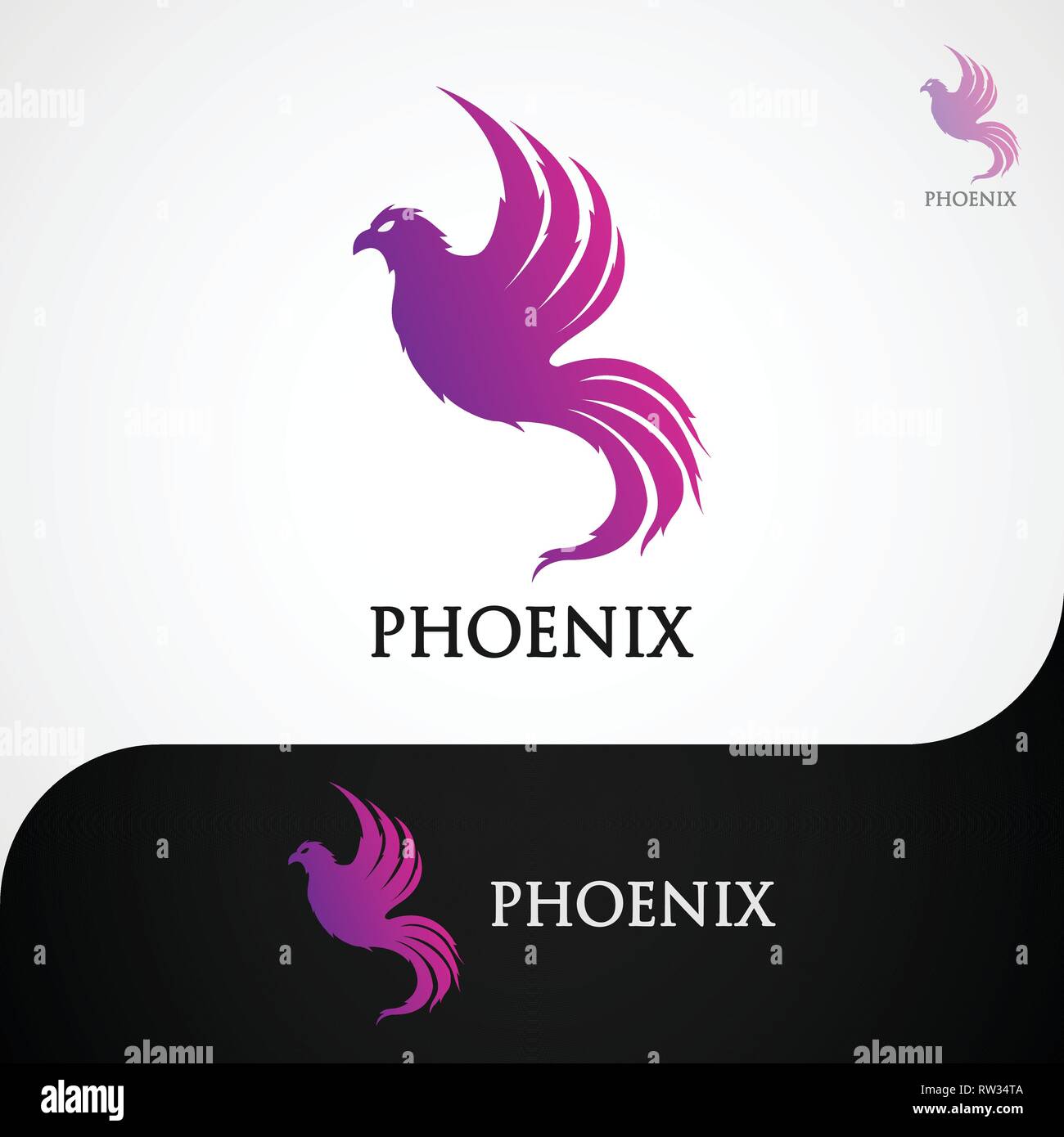 This logo has a phoenix image. This logo is good to use as a company ...