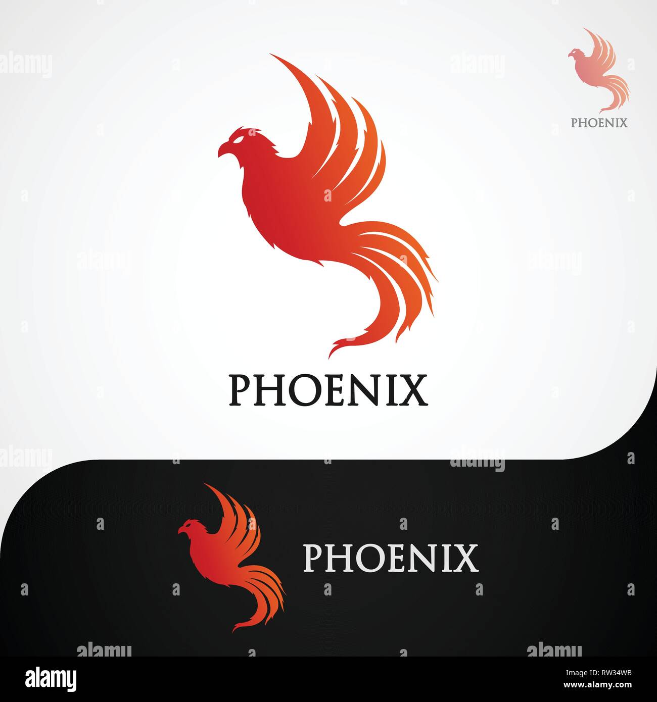 This logo has a phoenix image. This logo is good to use as a company ...