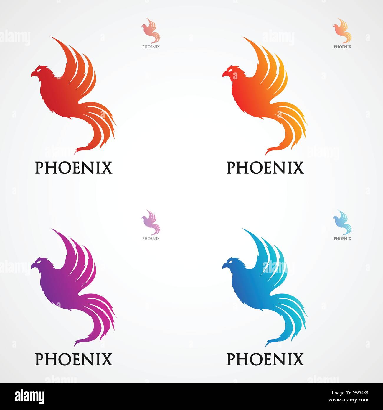 This logo has a phoenix image. This logo is good to use as a company ...