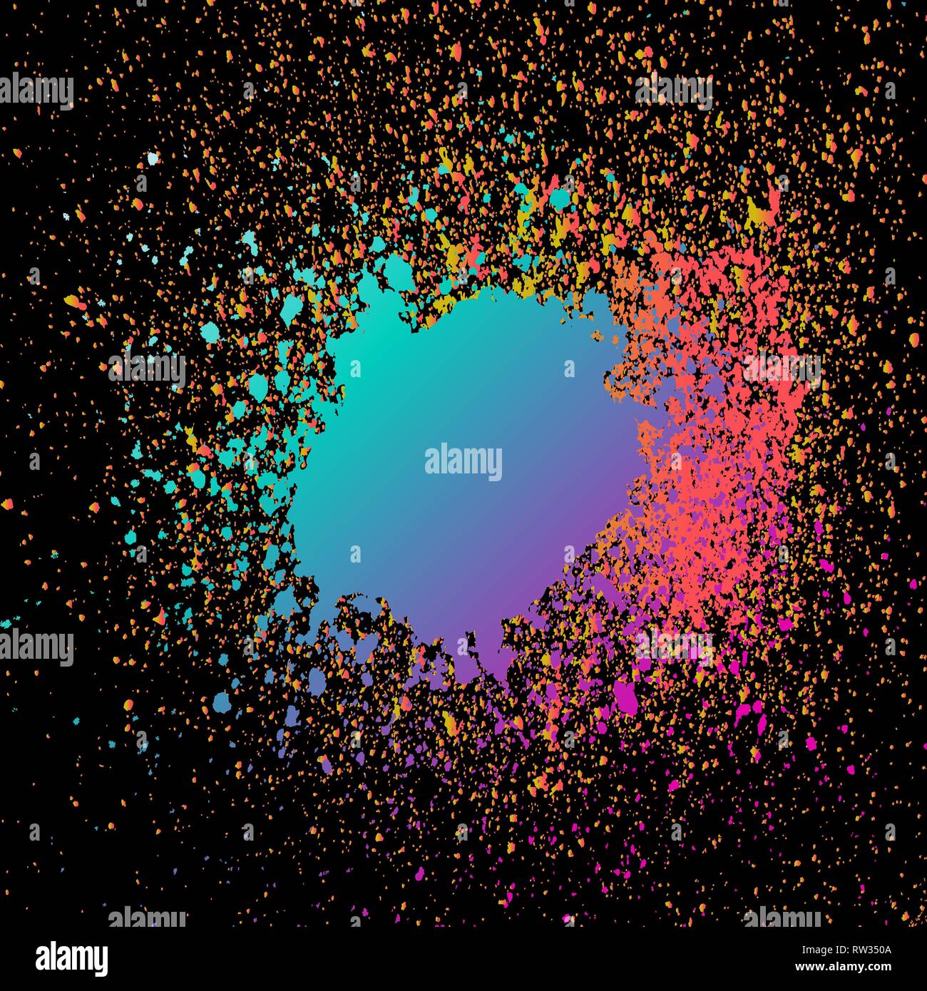 Glowing Neon Paint Splatter Backgrounds