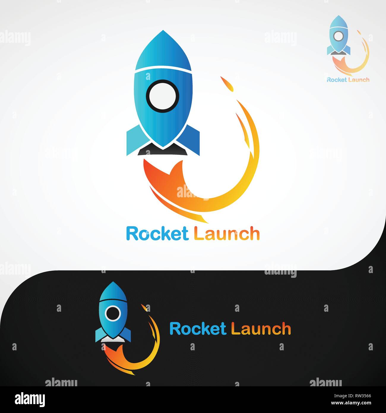 This logo has a picture of a rocket taking off. This logo is good to ...