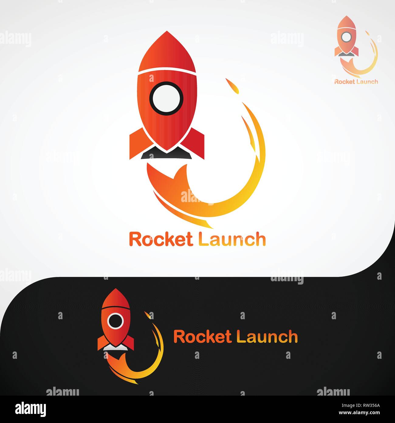 This logo has a picture of a rocket taking off. This logo is good to ...