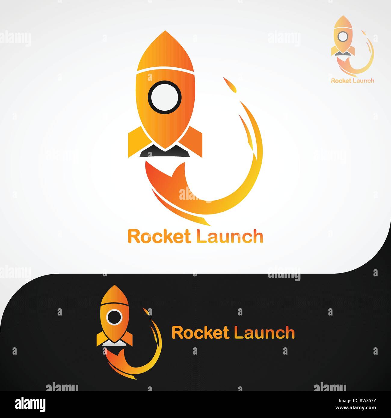 This logo has a picture of a rocket taking off. This logo is good to ...