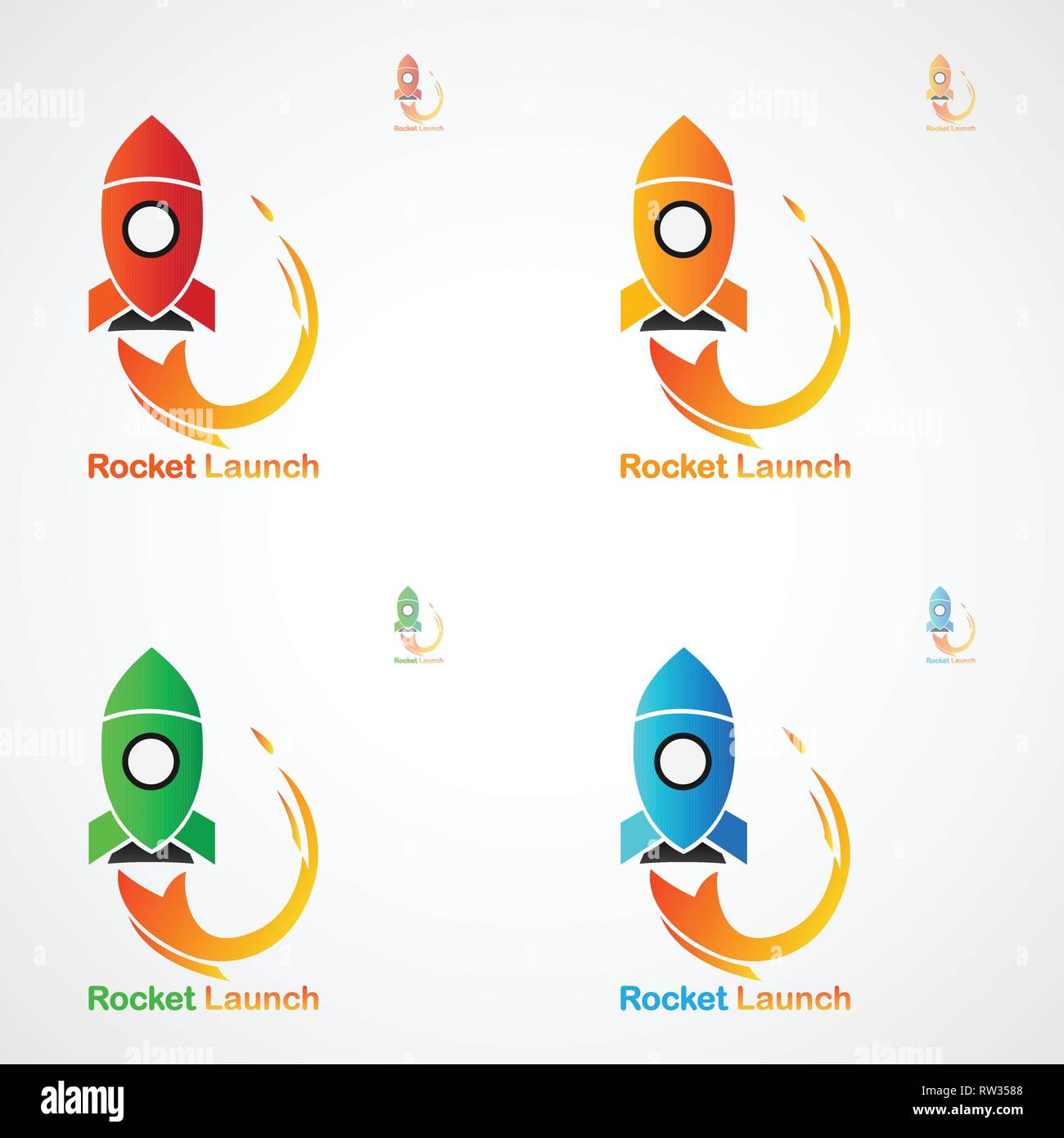 This logo has a picture of a rocket taking off. This logo is good to ...