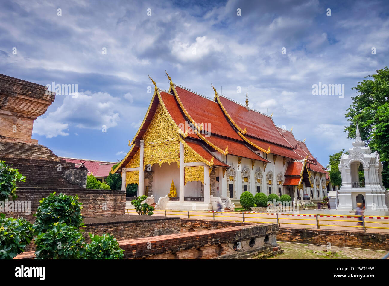 Wat Phra Singh temple buildings in Chiang Mai, Thailand Stock Photo - Alamy