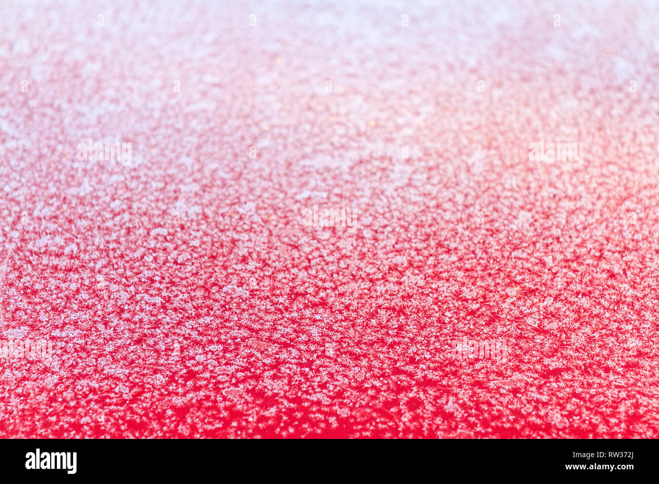 red metal in the cold, car Stock Photo - Alamy
