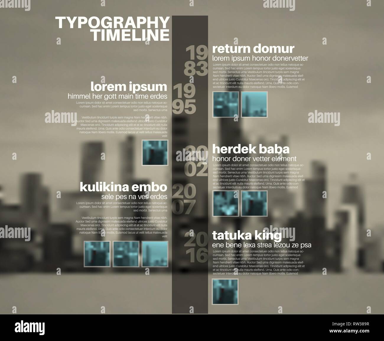 Vector Infographic typographic timeline report template with the ...