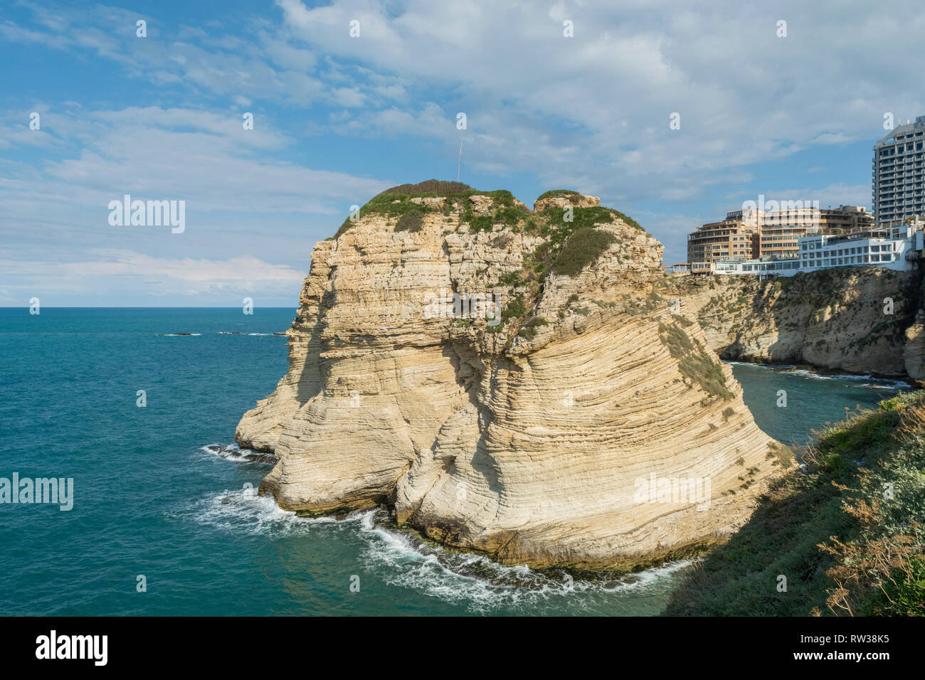 Rock of raouche hi-res stock photography and images - Alamy