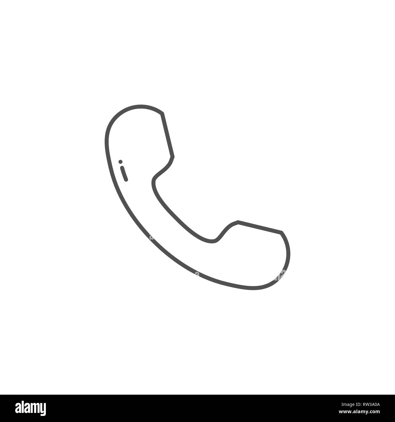Phone call simple vector Black and White Stock Photos & Images - Alamy