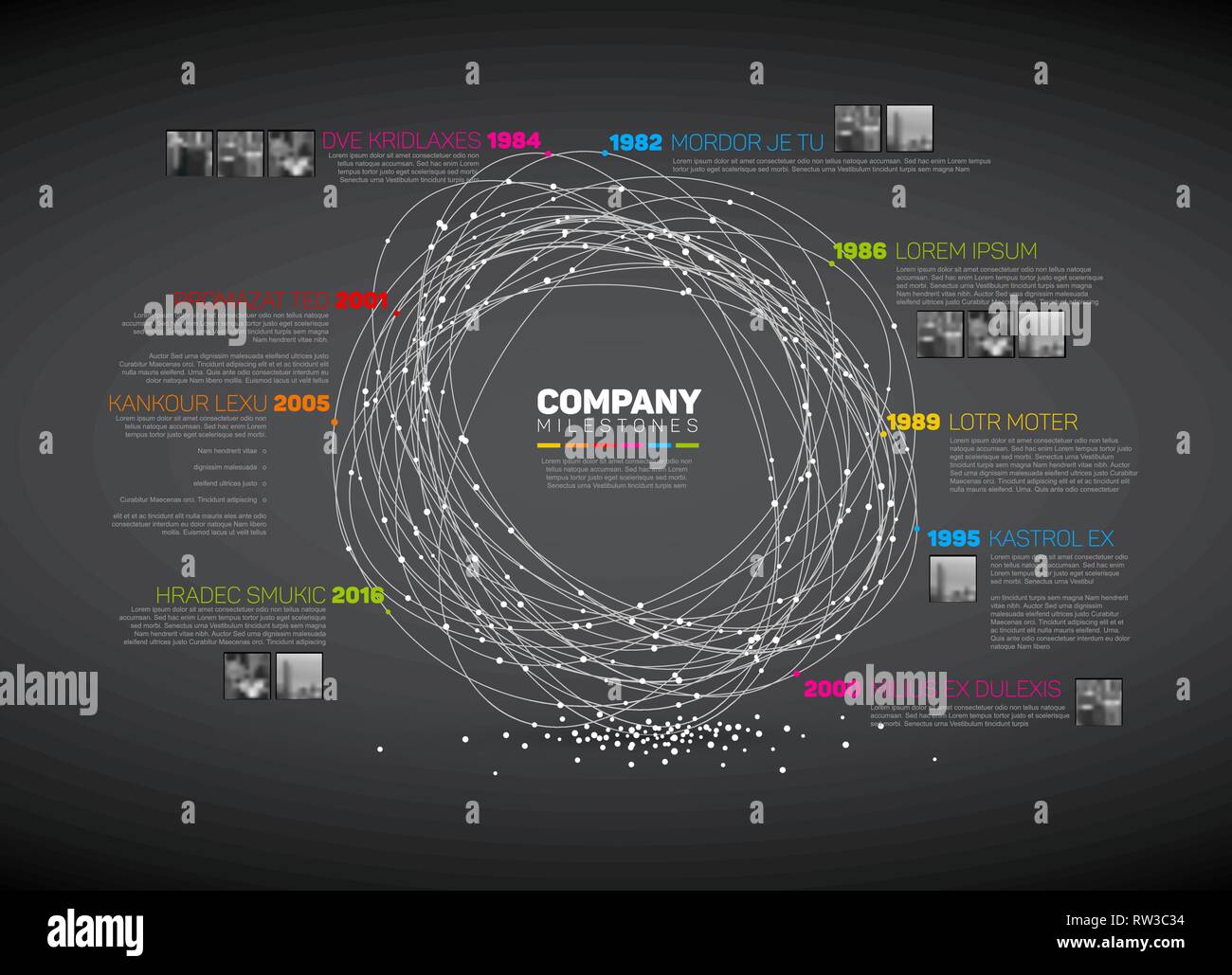 Vector Infographic abstract timeline report template with the biggest ...