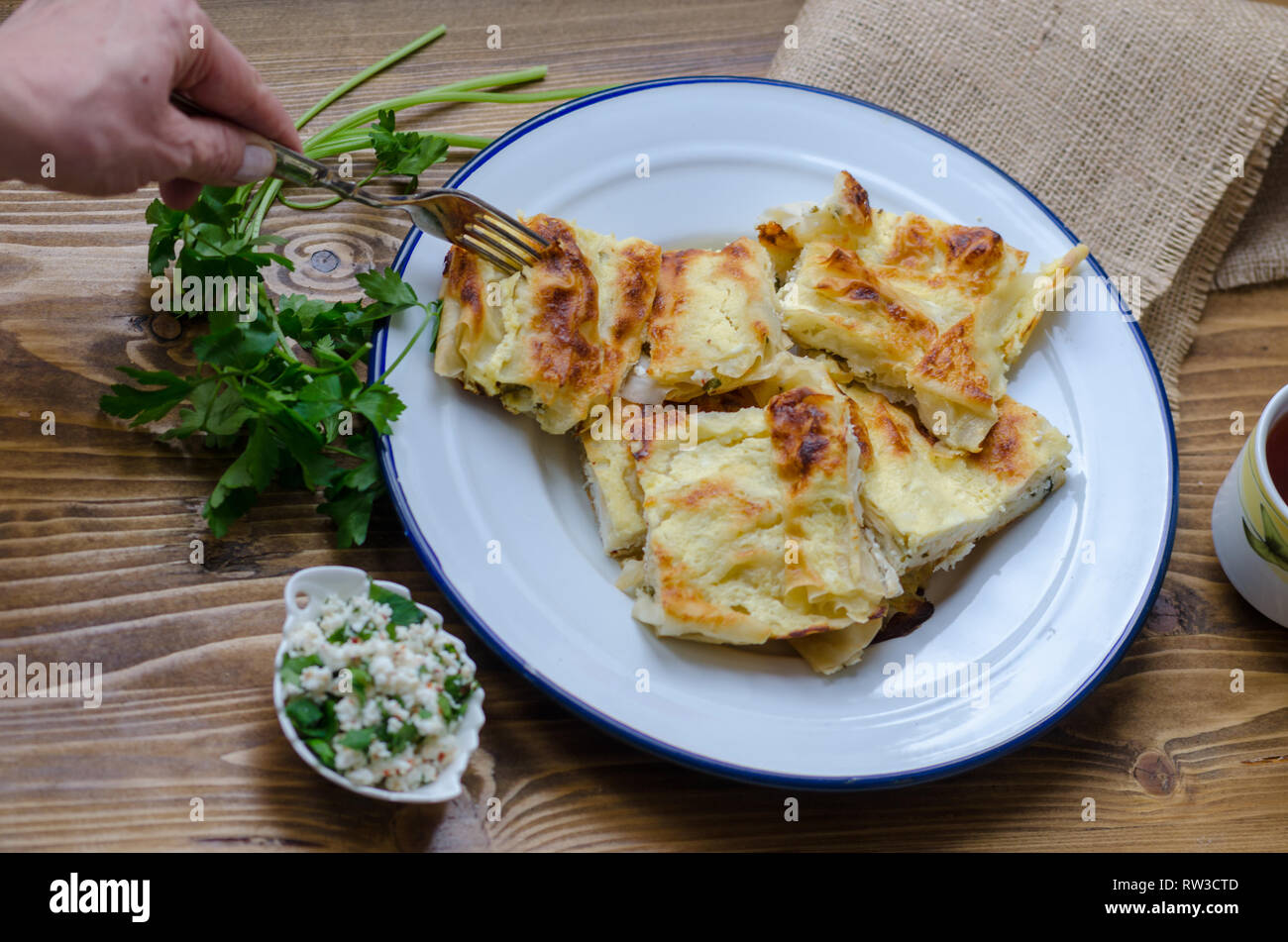 Traditional turkish burek hi-res stock photography and images - Alamy