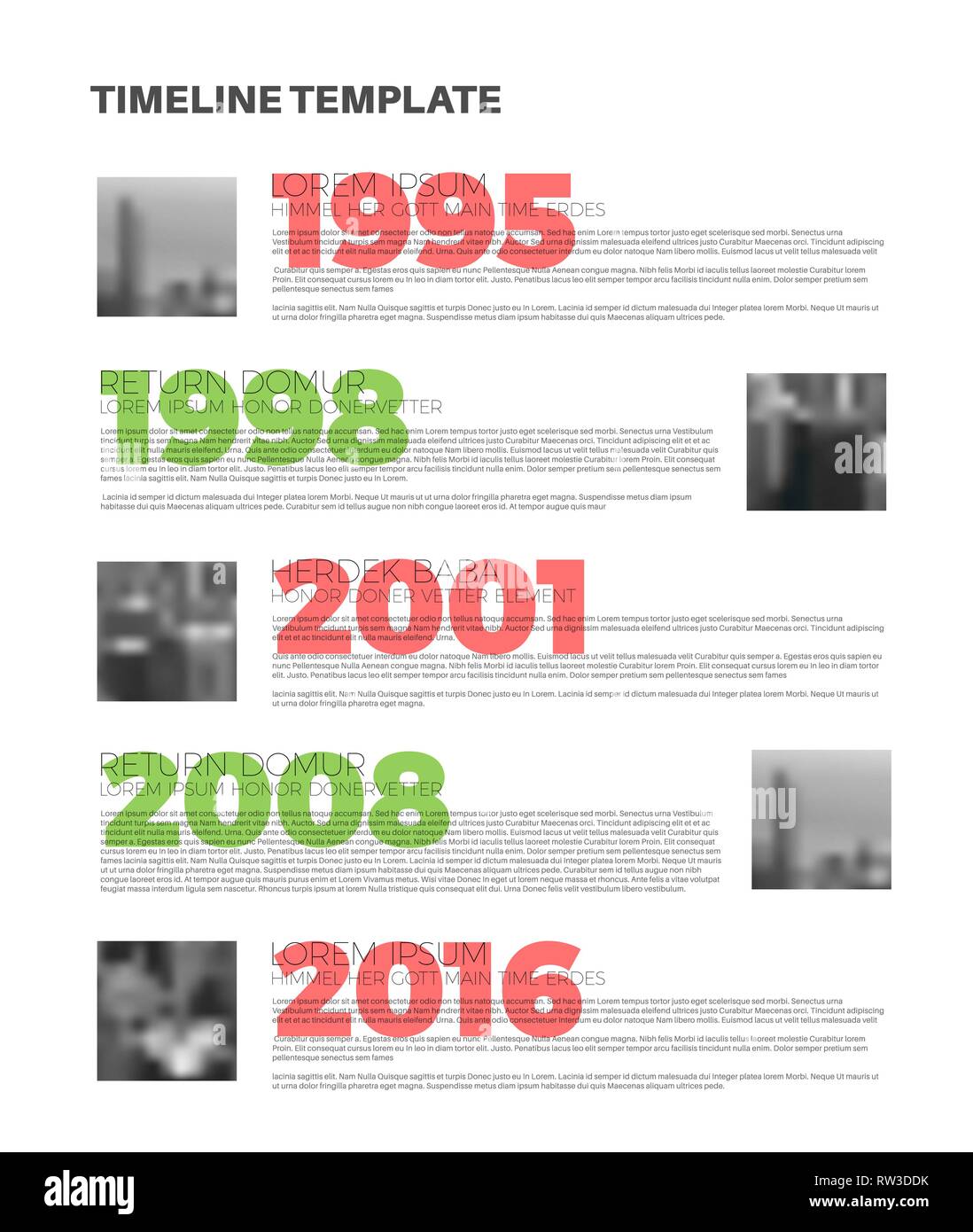 Vector Infographic typographic timeline report template with the ...