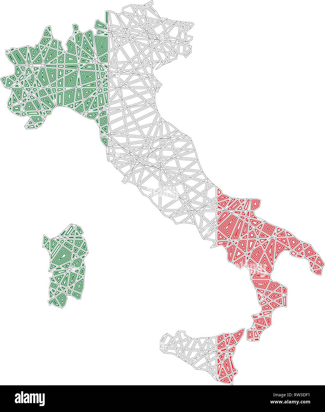 String art map Cut Out Stock Images & Pictures - Alamy