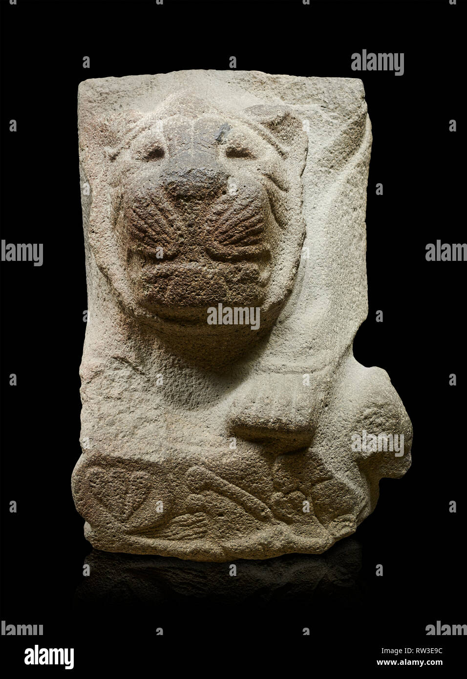Alaca Hoyuk - Hittite lion sculpture corner Stone . Andesite ...