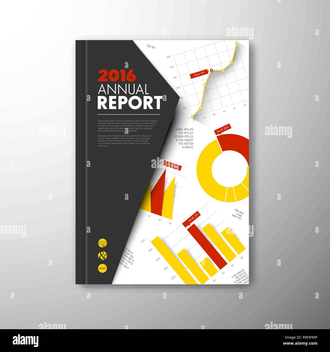 Modern Vector annual brochure, report or flyer design template with ...