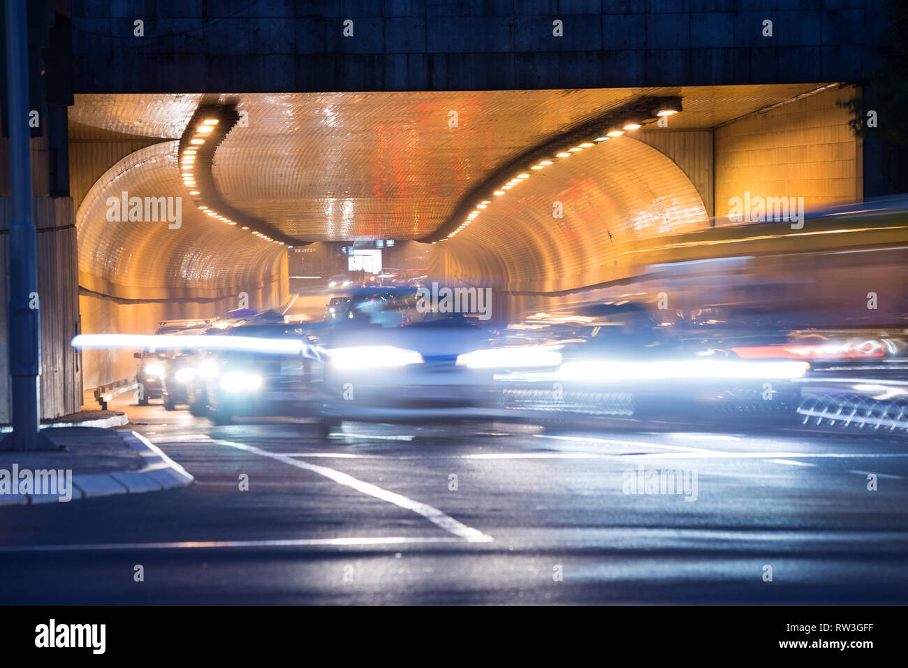 Outdoor blurry image car road hi-res stock photography and images - Alamy