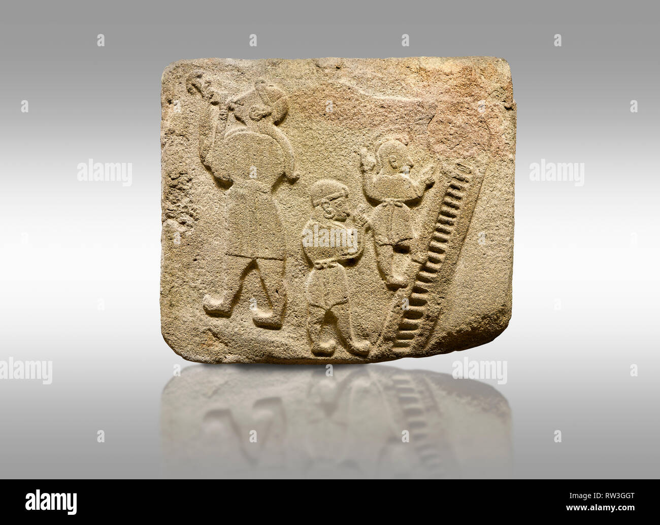 Landscape picture of Alaca Hoyuk Sphinx Gate Hittite monumental relief ...