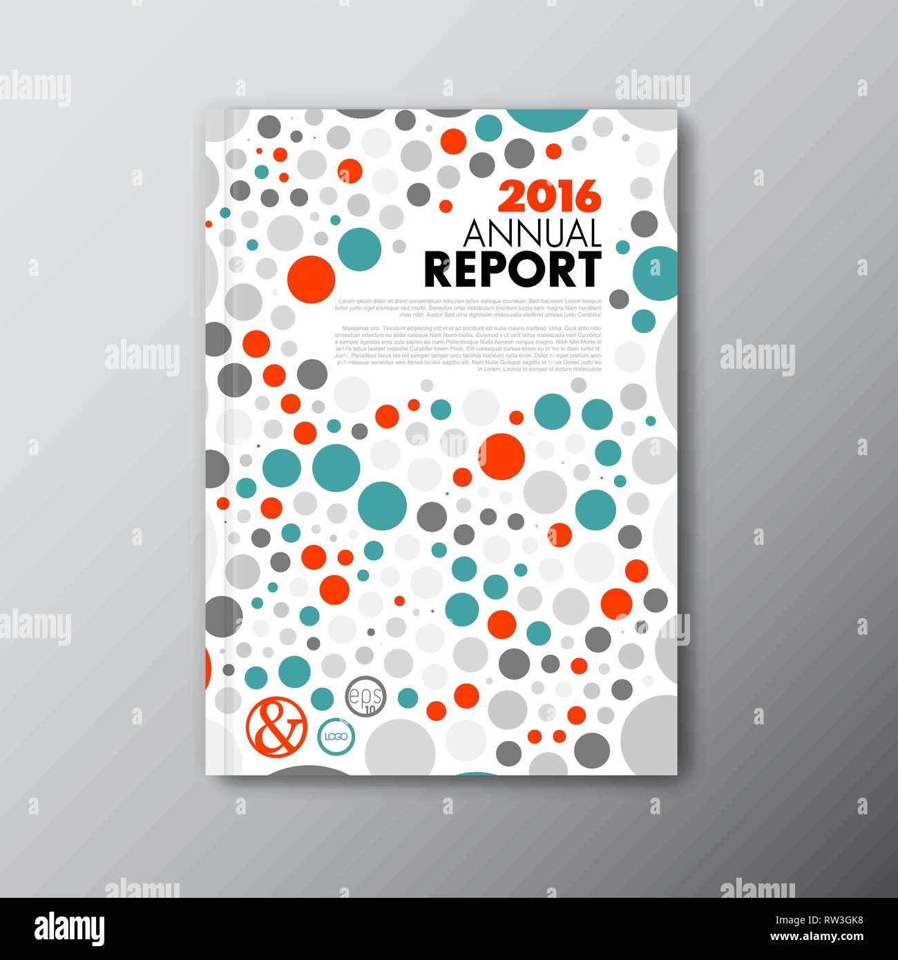 Modern Vector annual report review design template with colorful ...