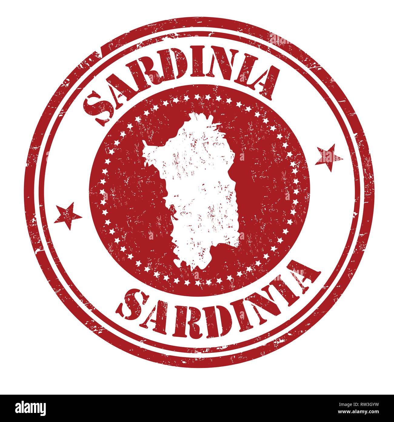 Sardinia sign or stamp on white background, vector illustration Stock ...
