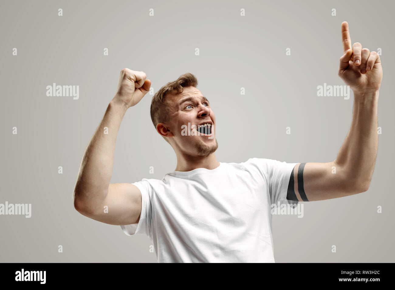 I won. Winning success happy man celebrating being a winner. Dynamic ...