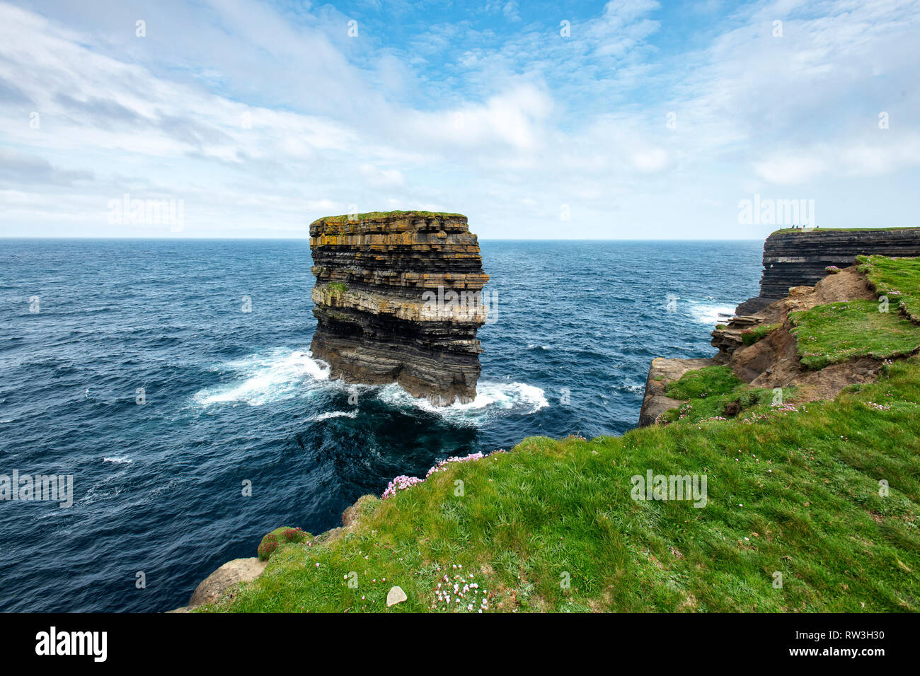 Sea stack at Downpatrick Head, County Mayo, Ireland Stock Photo - Alamy