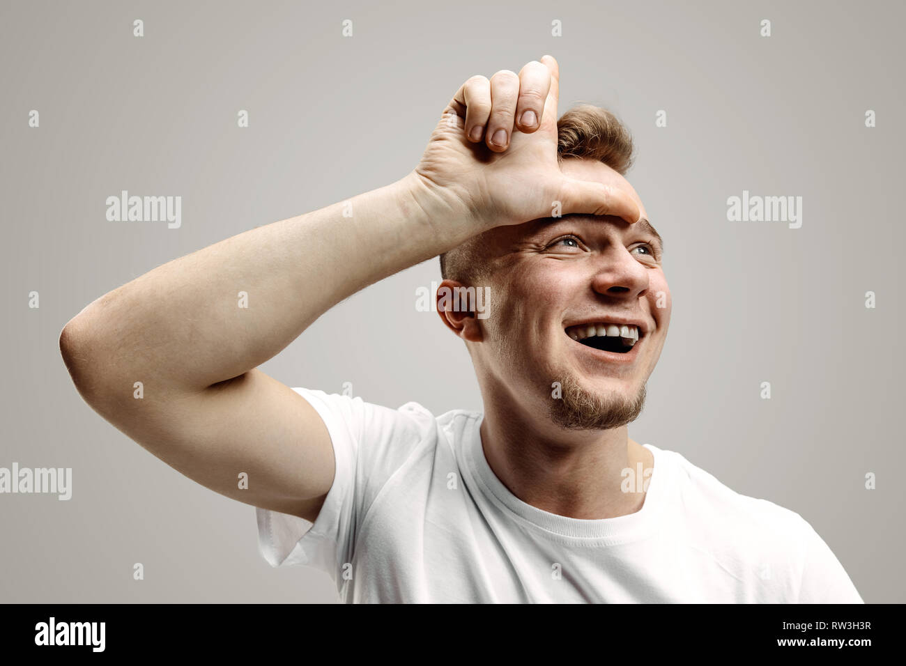 Loser hand gesture man hi-res stock photography and images - Alamy