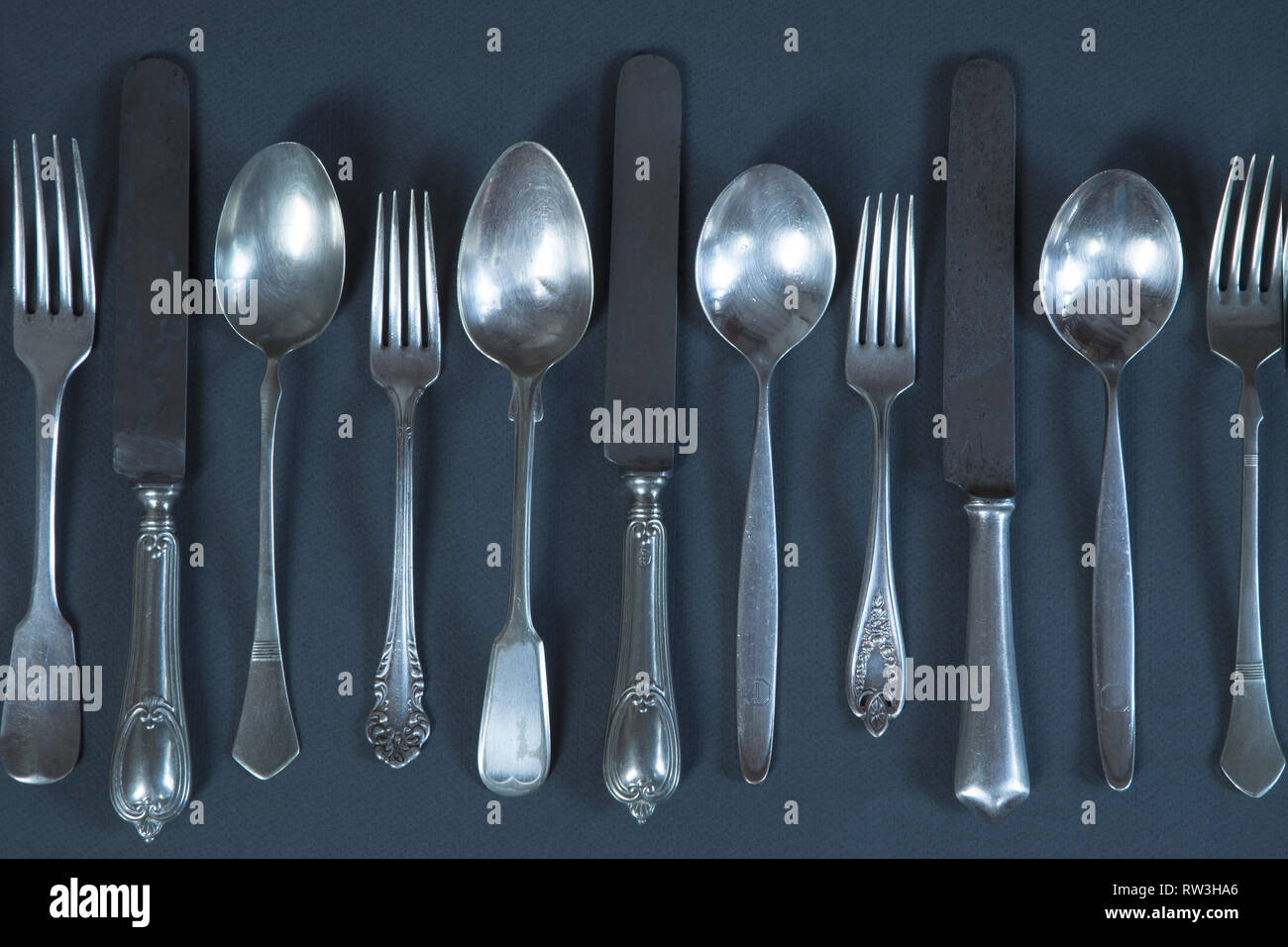Cutlery golden spoon hi-res stock photography and images - Alamy