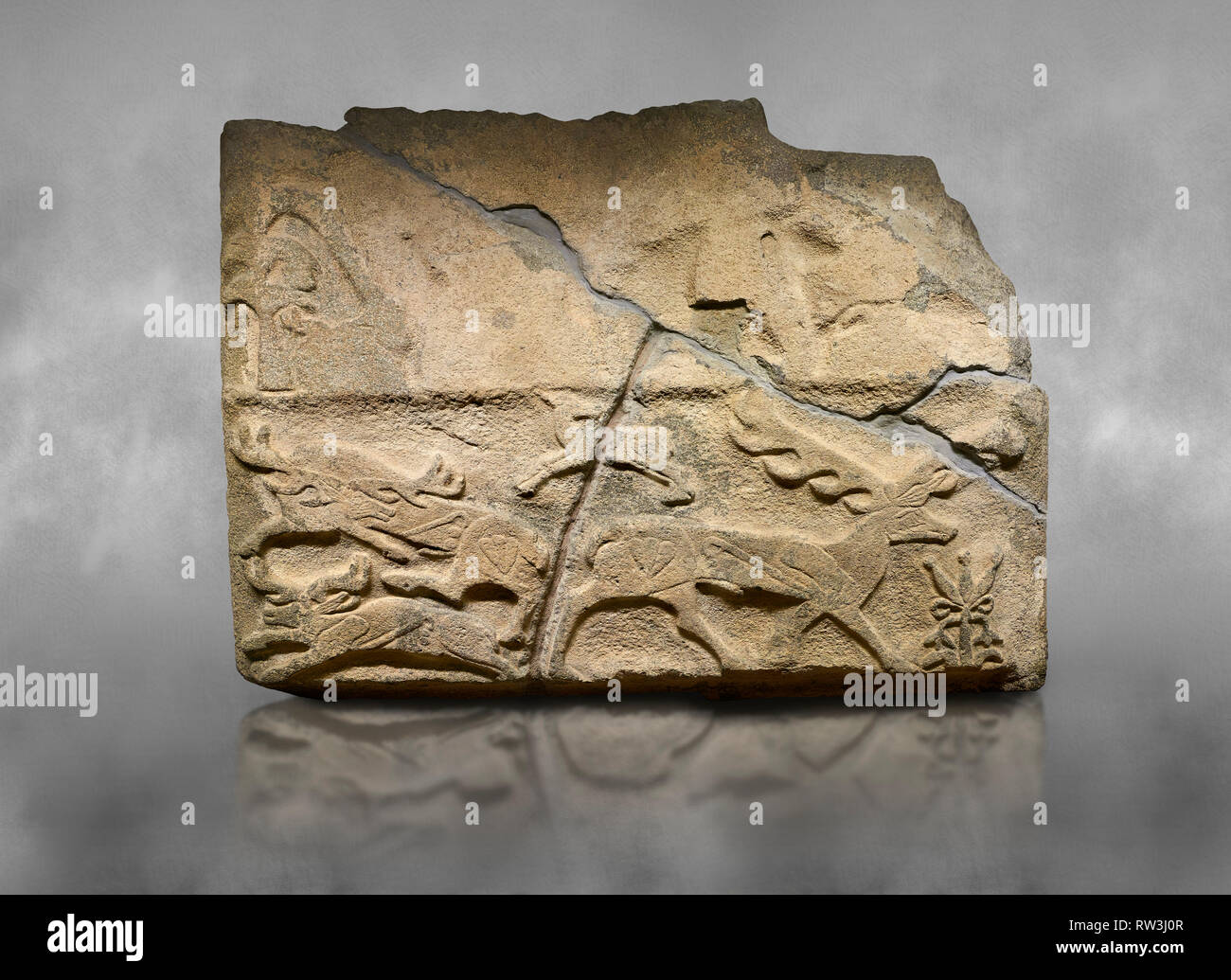 Alaca Hoyuk Hittite monumental relief sculpted orthostat stone panel ...