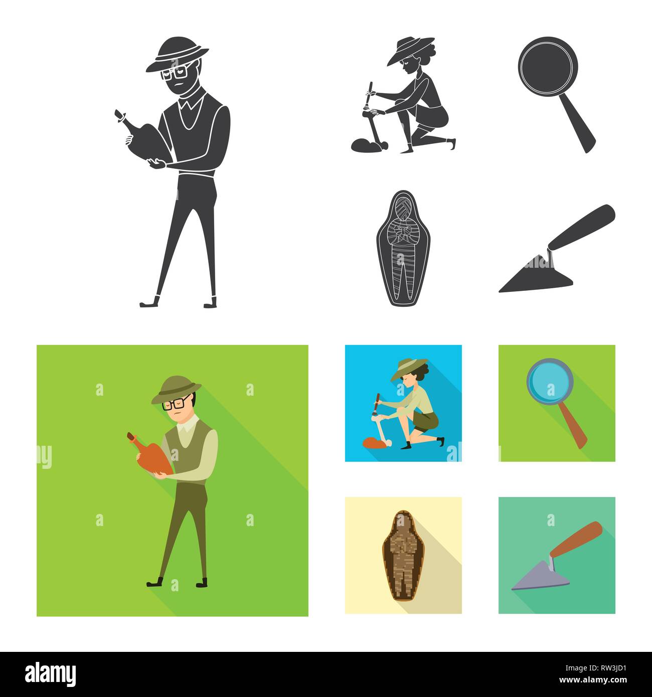archaeologist,lens,mummy,tool,human,girl,glass,ancient,trowel,amphora ...