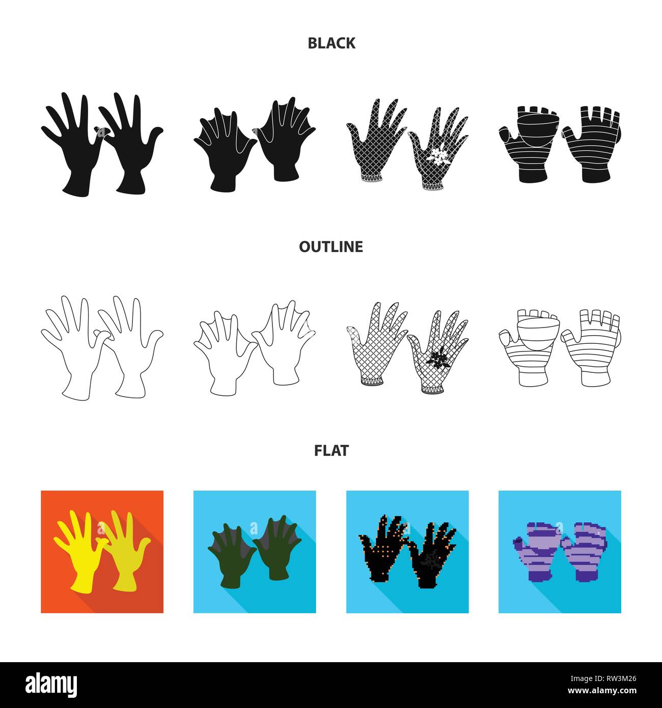 Isolated object of silhouette and safety logo. Collection of silhouette ...