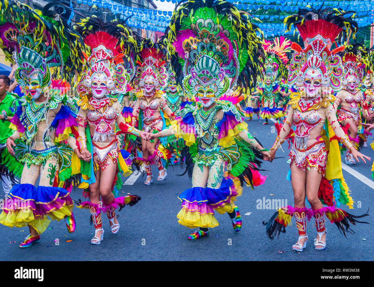 Participants in the Masskara Festival in Bacolod Philippines Stock ...