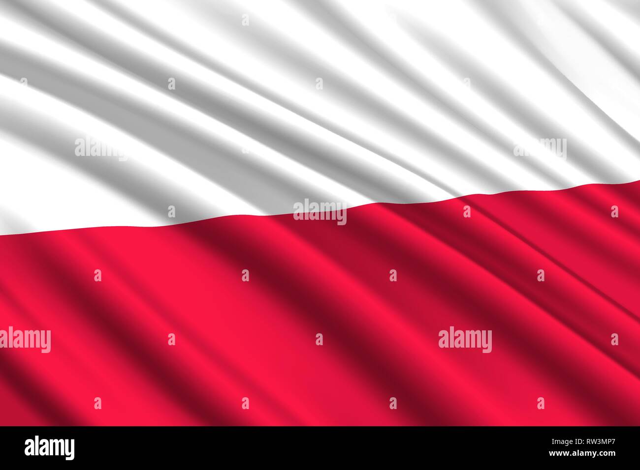 waving flag of Poland. Vector illustration Stock Vector Image & Art - Alamy