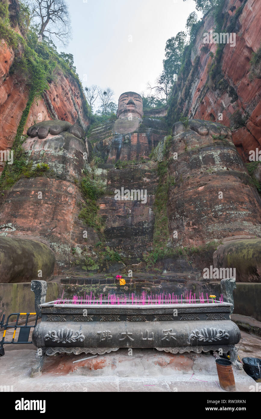 Leshan, Chengdu, Sichuan province, China - Jan 25, 2016: Leshan Giant ...