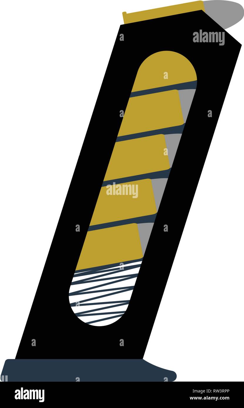Gun magazine icon. Flat color design. Vector illustration Stock Vector ...