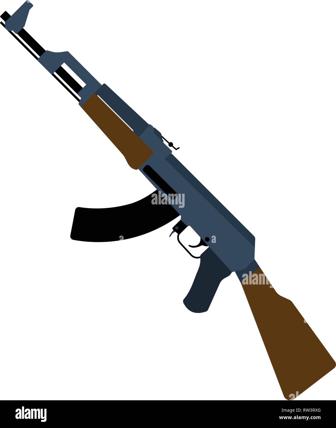 Russian weapon rifle icon. Flat color design. Vector illustration Stock ...