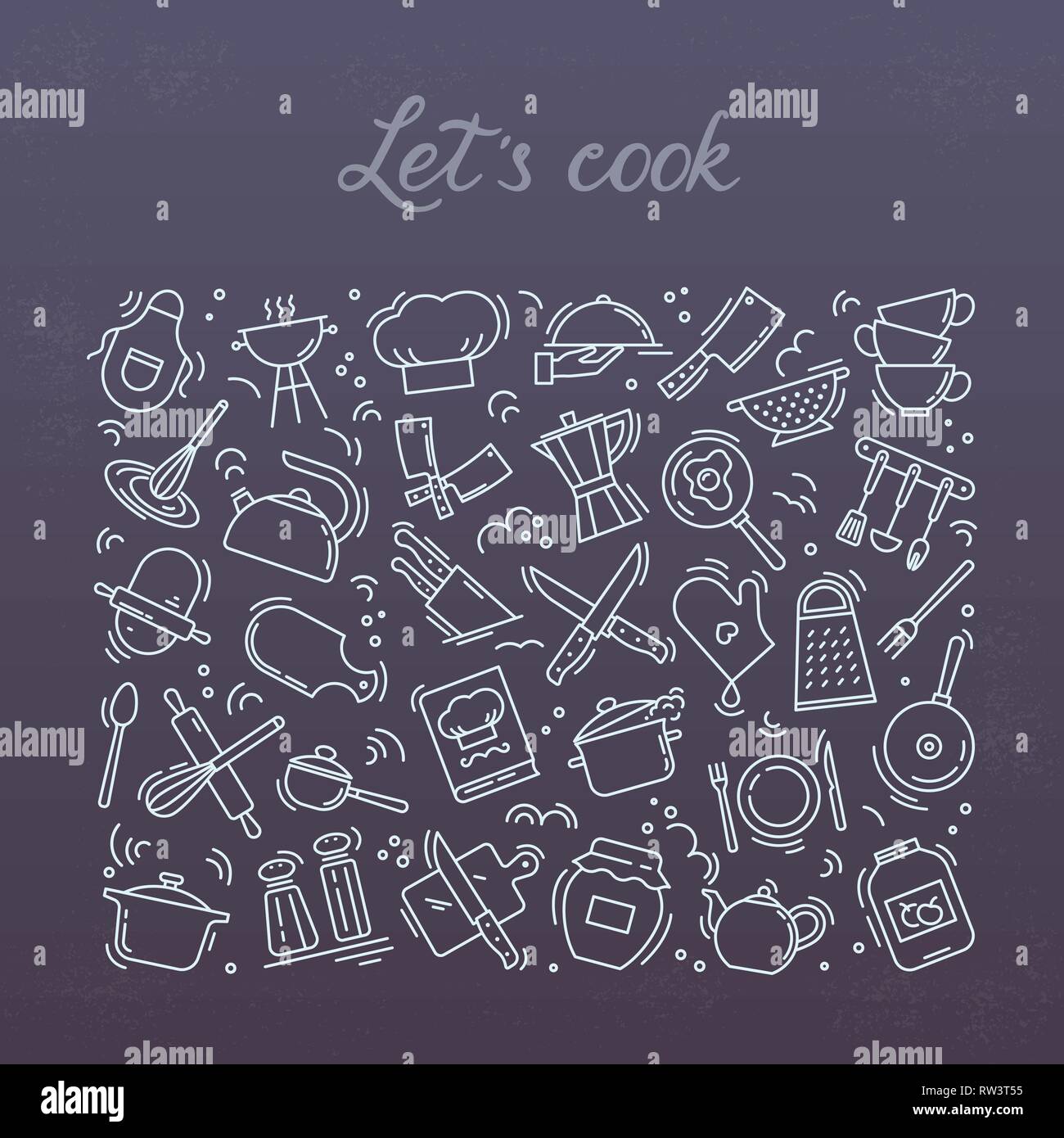 Lets cook Stock Vector Images - Alamy